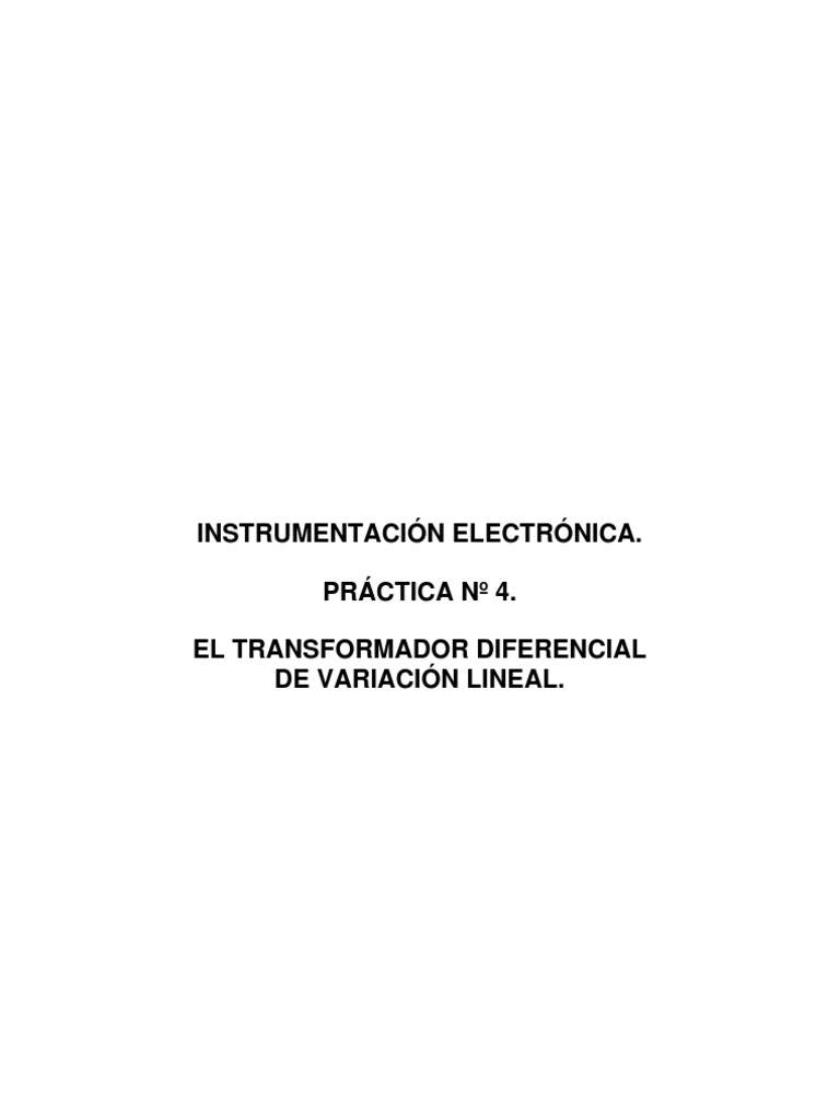 Practica LVDT | PDF | Inductor | Transformador