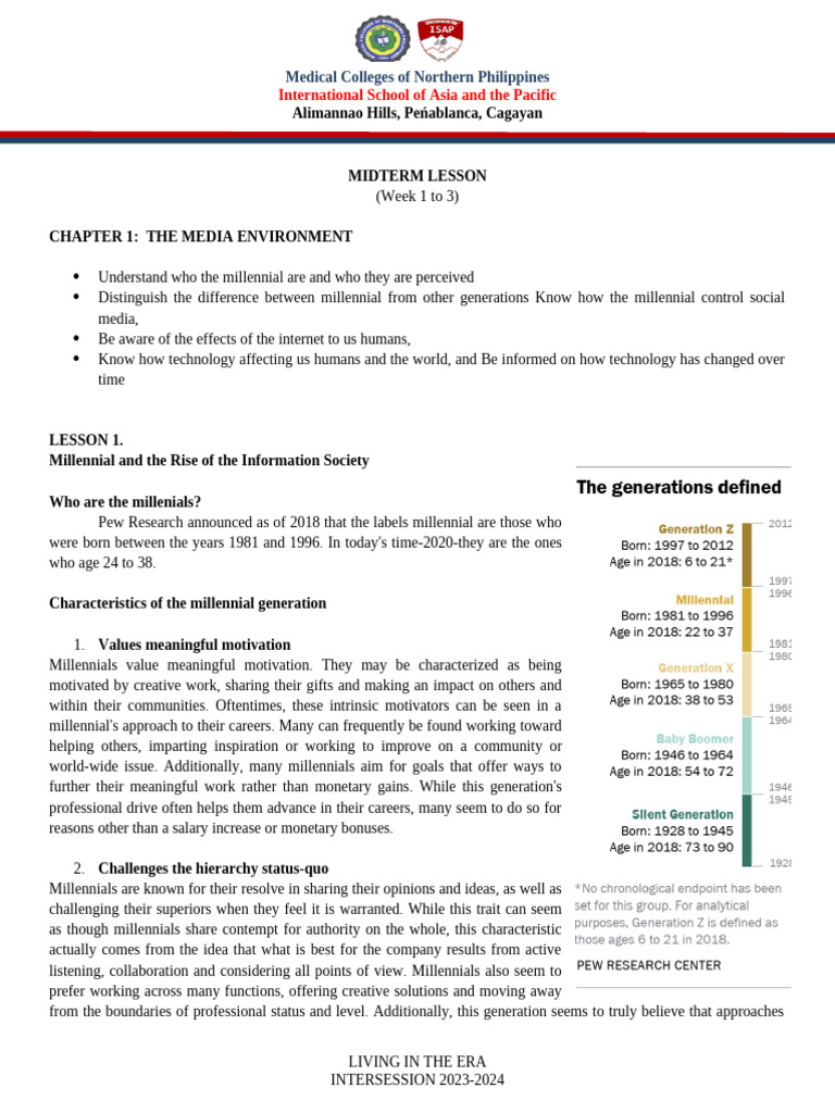Living in The It Era Midterm Lesson | PDF | Popular Culture & Media Studies | Social Media