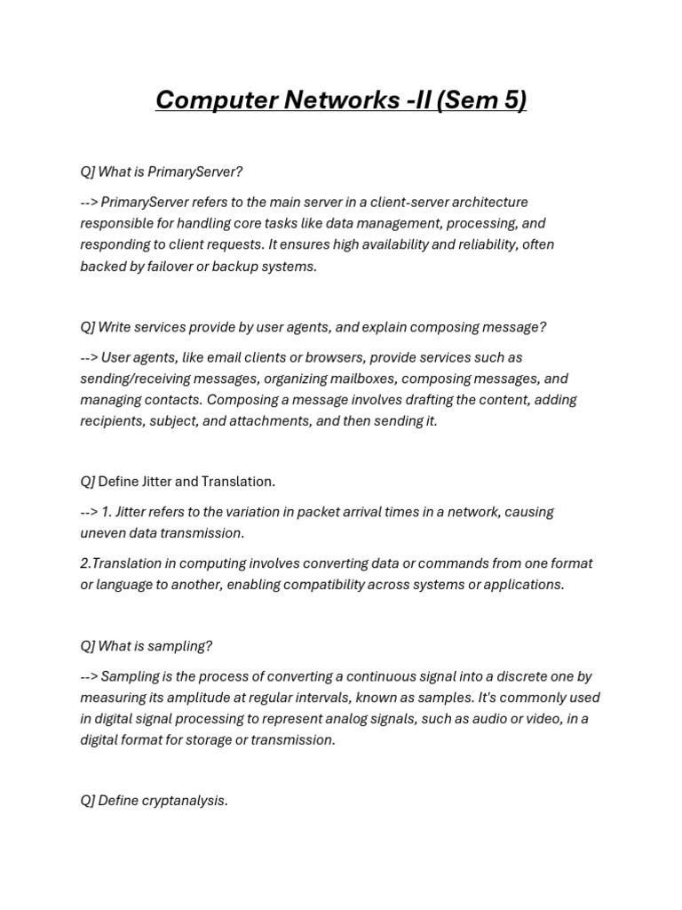 Computer Networks - II (Sem 5) | PDF | Domain Name System | Computer Network