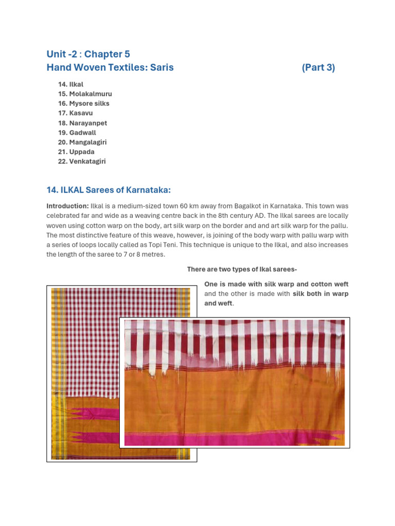 BCU - Unit 2 - Chapter 5 Hand Woven Textiles - Part 3 | PDF | Weaving | Loom