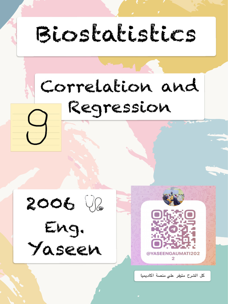 Correlation & Regression (Sheet 9) | PDF | Regression Analysis ...
