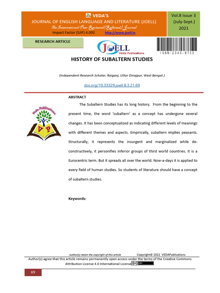 History of Subaltern Studies | PDF | Postcolonialism | Antonio Gramsci