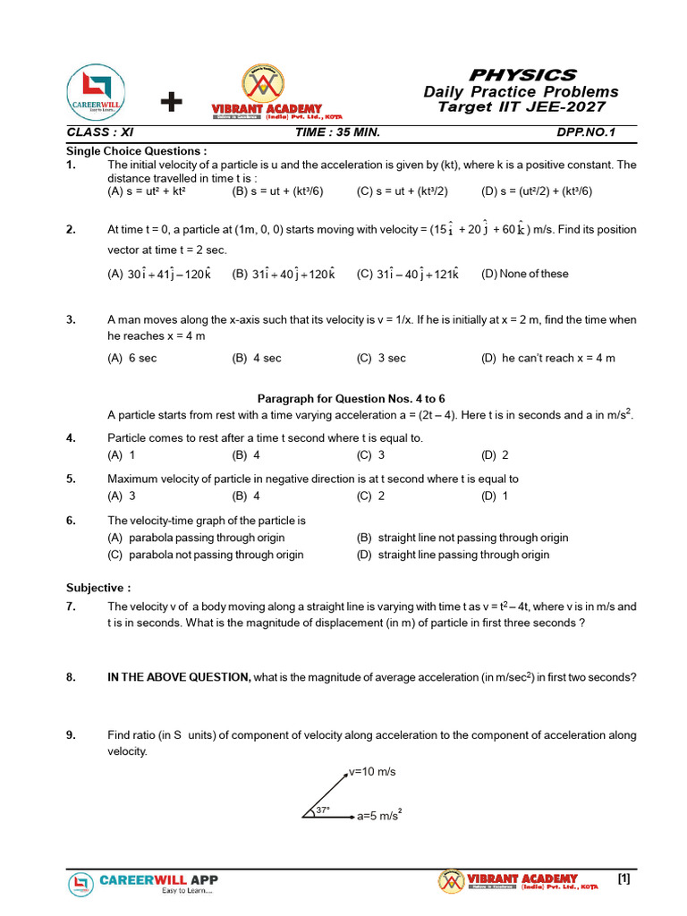 Kinematics | PDF | Acceleration | Velocity