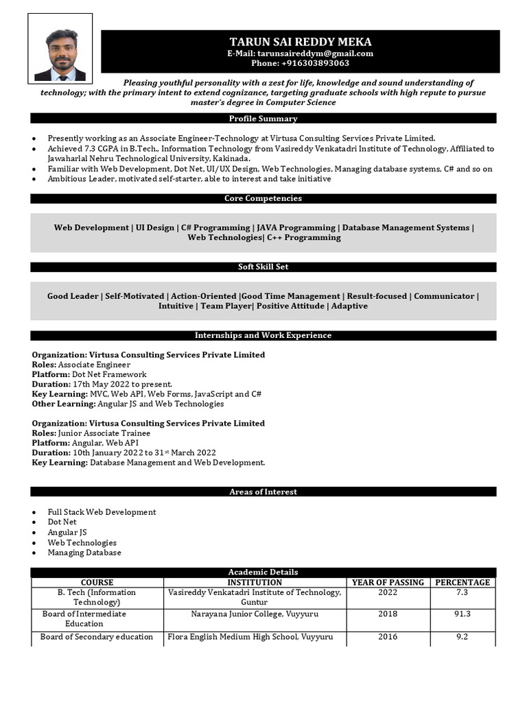 Resume Masters Tarun Updated | PDF | Software | Software Development