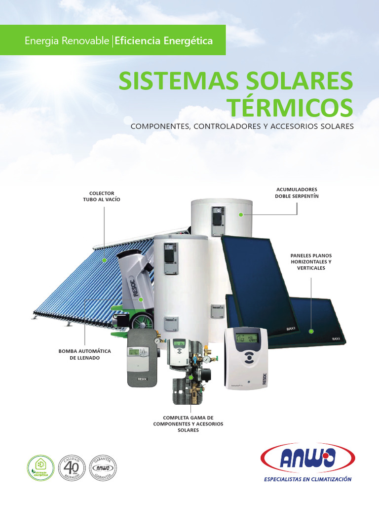 Componentes y Sistemas Solares Eficientes | PDF | Energía solar ...