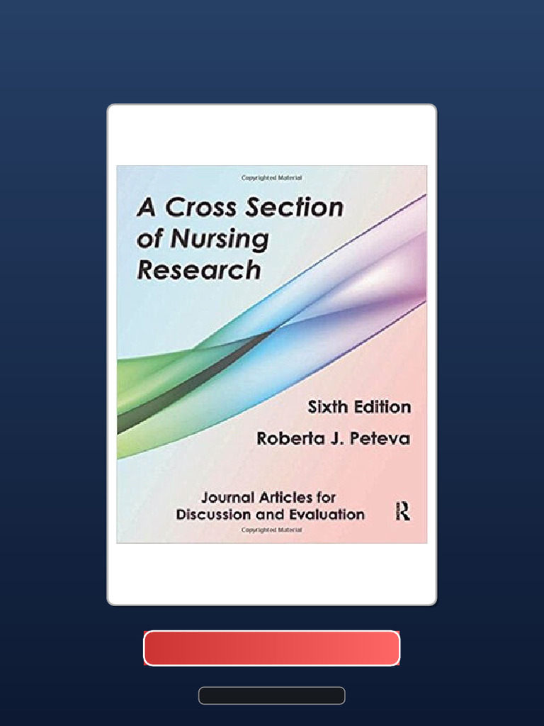 Cross Section of Nursing Research Journal Articles For Discussion and ...