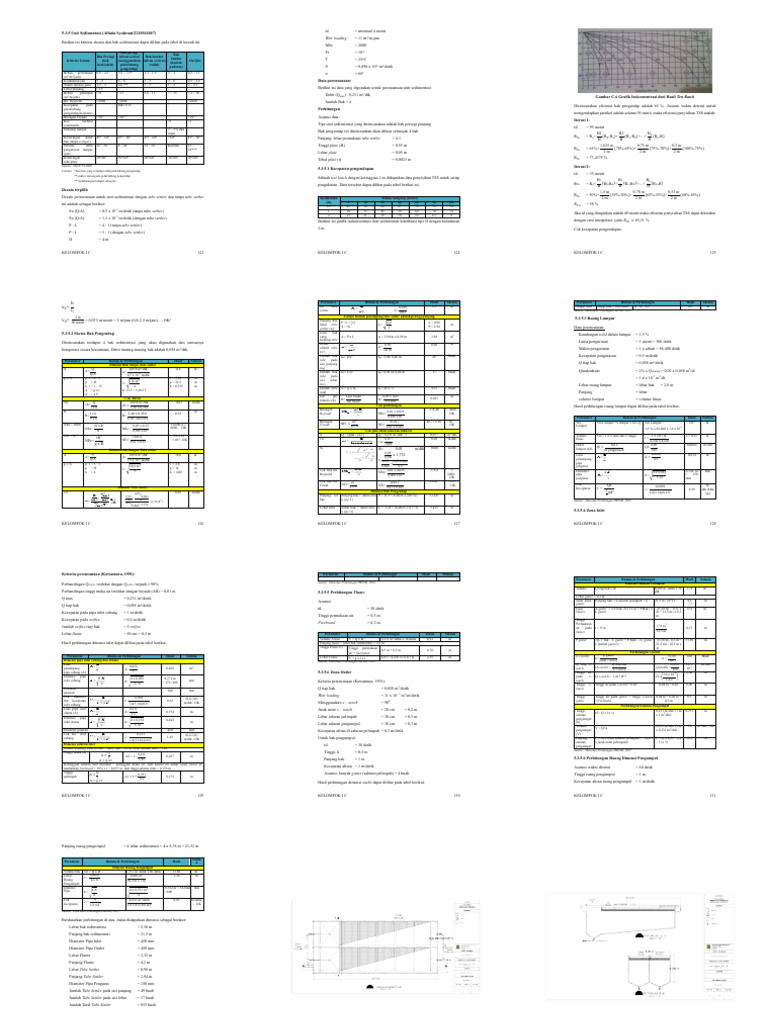 Kriteria Desain Unit Sedimentasi | PDF