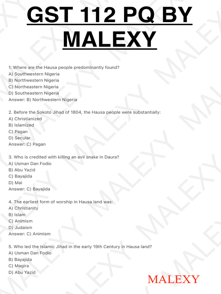 GST 112 PQ by Malexy | PDF | Africa