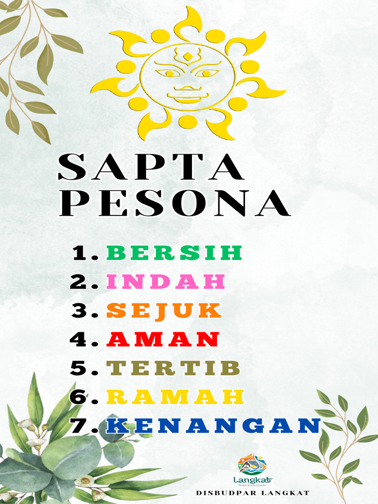Sapta Pesona - Uk 80x150cm | PDF