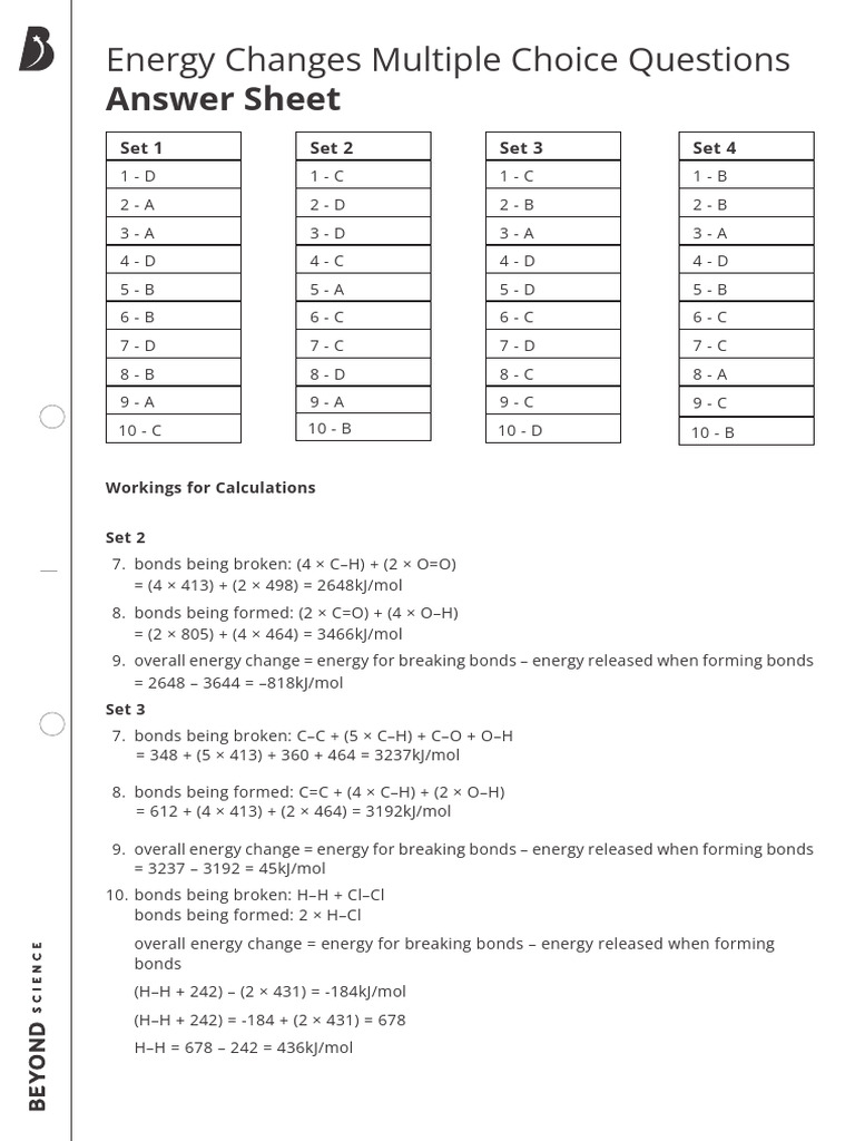 Multiple Choice Questions Answer Sheet | PDF