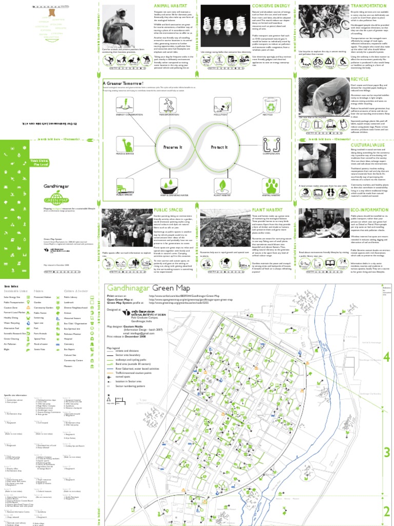 Gandhinagar Green Map | PDF | Sustainability | Ecology