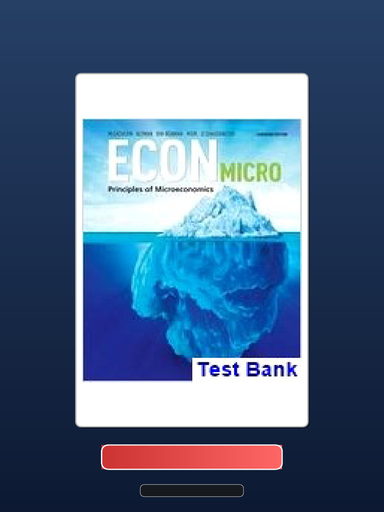 ECON Micro Canadian 1st Edition McEachern Digital Access | PDF | Multiple Choice