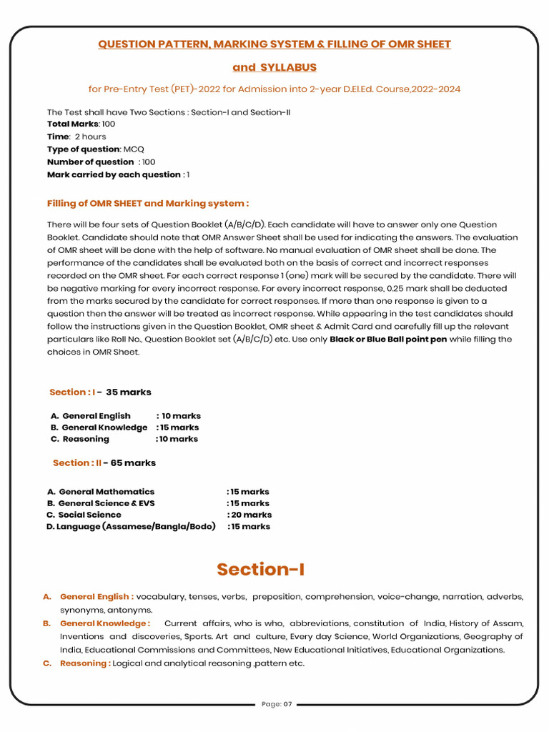 SCERT DELED Syllabus | PDF