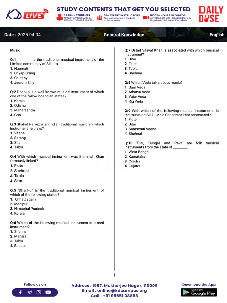 General Knowledge | PDF