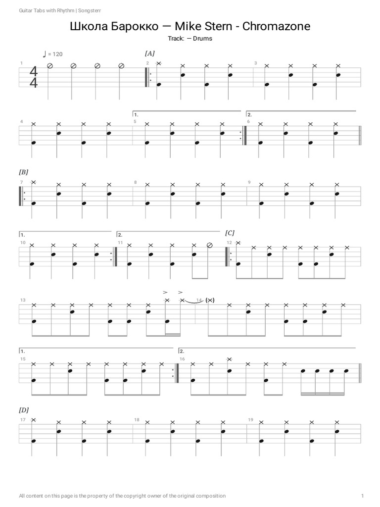 Школа Барокко - Mike Stern - Chromazone | PDF | Musical Compositions ...