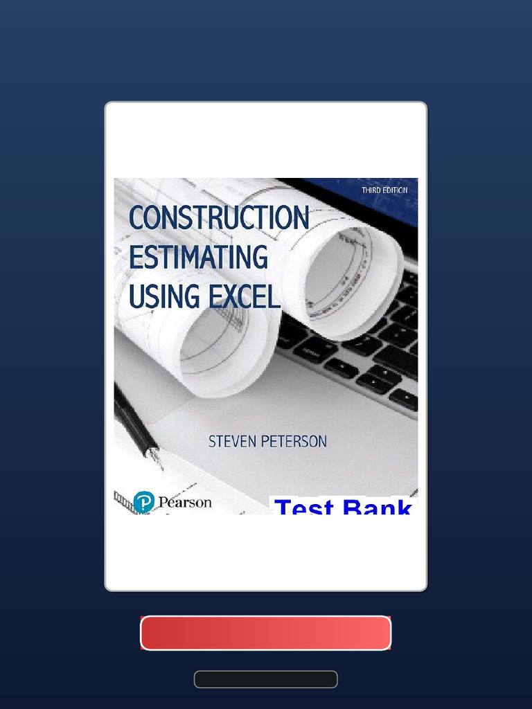Construction Estimating Using Excel 3rd Edition Peterson Digital Access | PDF | Multiple Choice