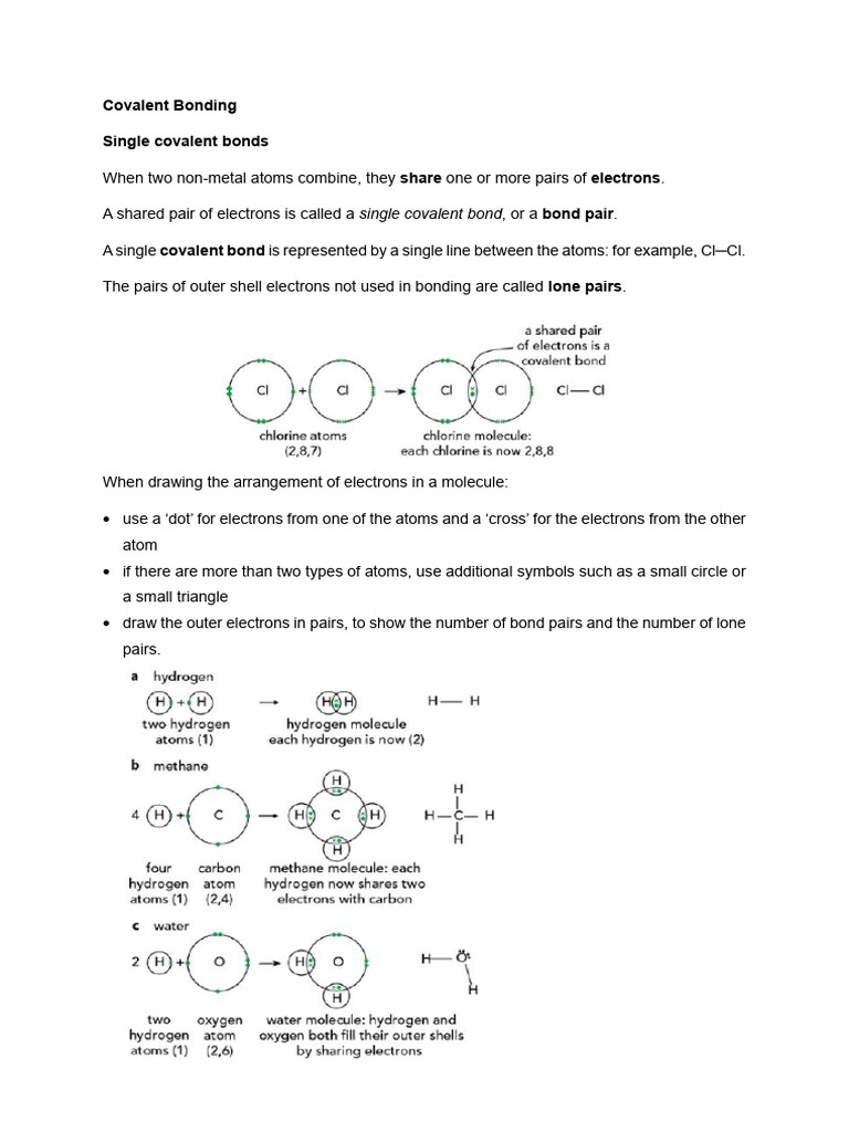 Covalent & Coordinate Bonding | PDF | Chemical Bond | Covalent Bond