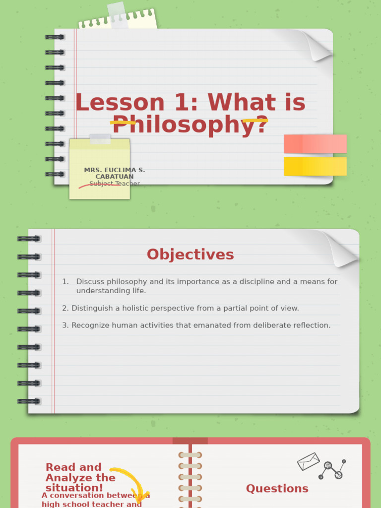 Philosophy Lesson 1 | PDF | Epistemology | Reason