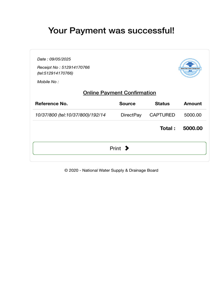 Payment Receipt | PDF