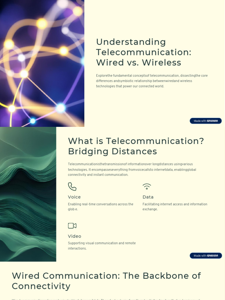Understanding Telecommunication Wired Vs Wireless PDF | PDF | Wireless ...