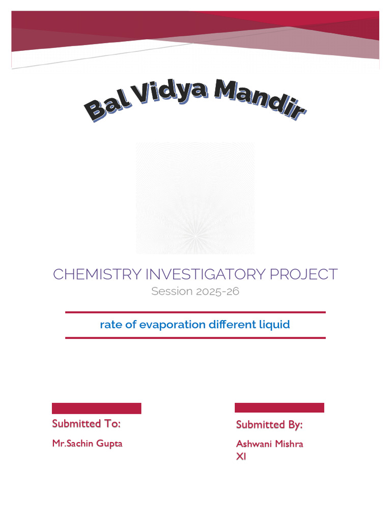 Chemistry Project File PageSet | PDF