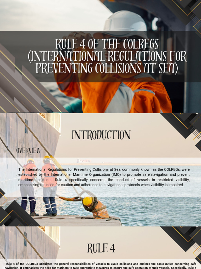 Importance of Rule 4 in COLREGs | PDF
