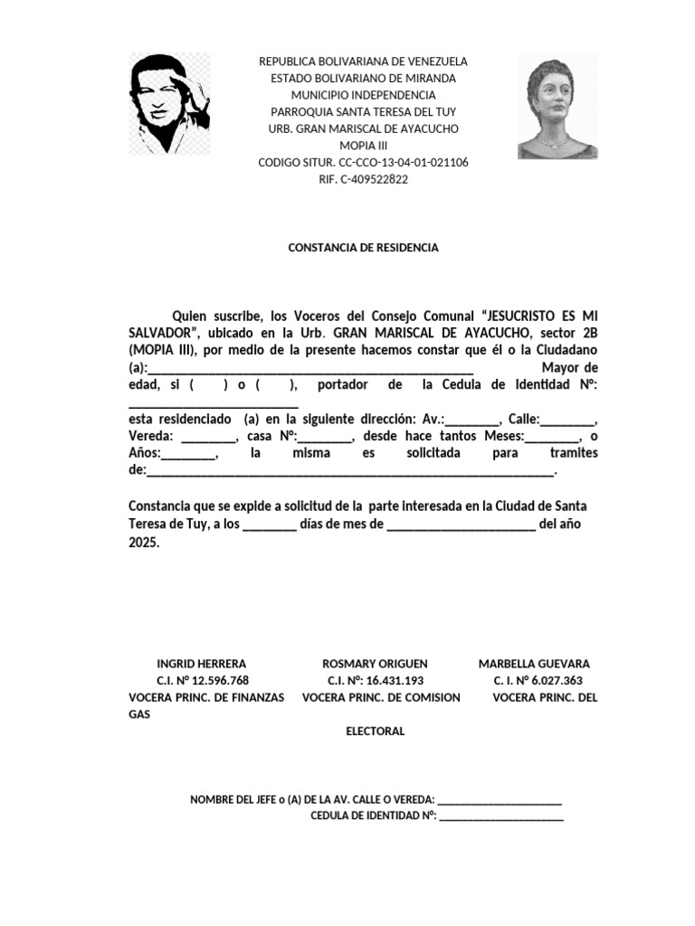 Carta de Residencia Josefa Camej | PDF
