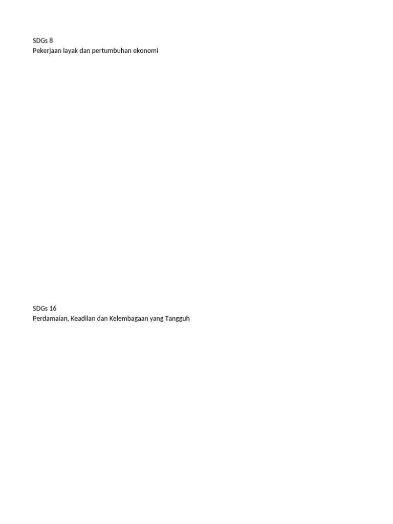 SGDs - KLP - 8 - (SDGs - 8 - Dan - 16) | PDF