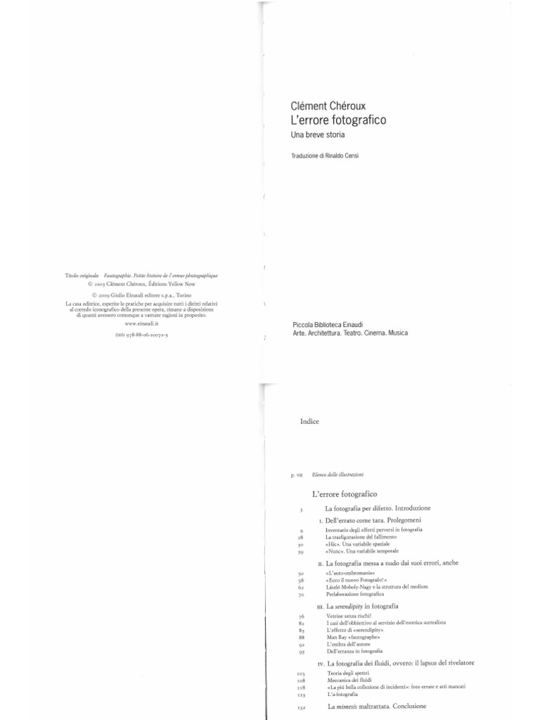 Lerrore Fotografico Una Breve Storia 8806200720 9788806200725 Compress