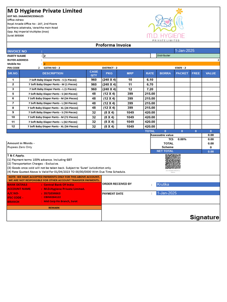 Baby Diaper Price List and Distributor Info | PDF | Payments