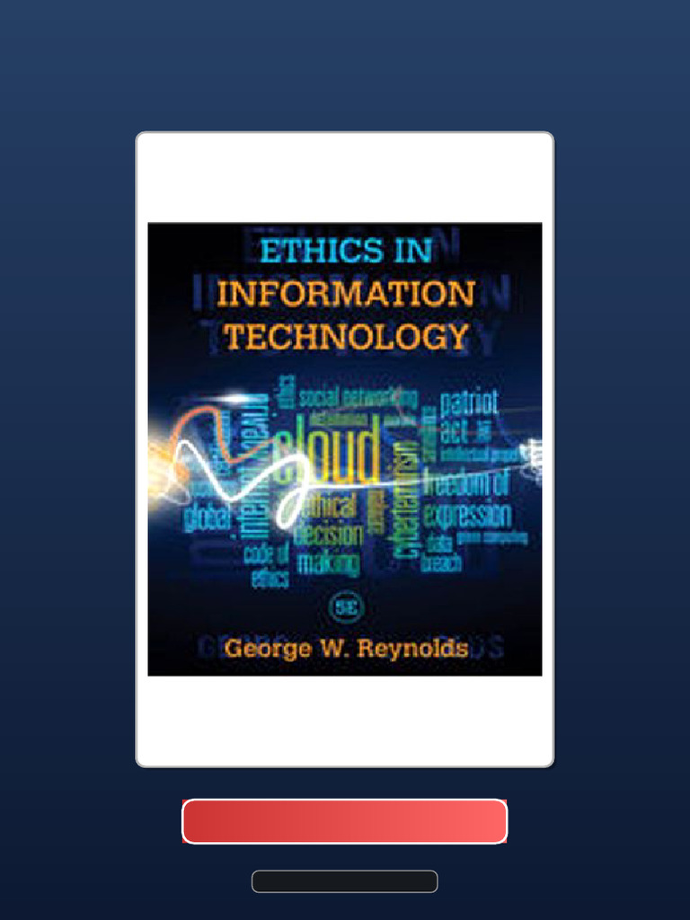 Ethics in Information Technology 5th Edition George Reynolds Digital Access | PDF | Multiple ...