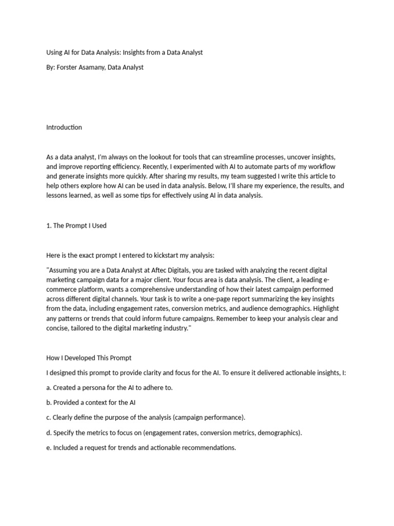 Using AI For Data Analysis | PDF | Artificial Intelligence ...