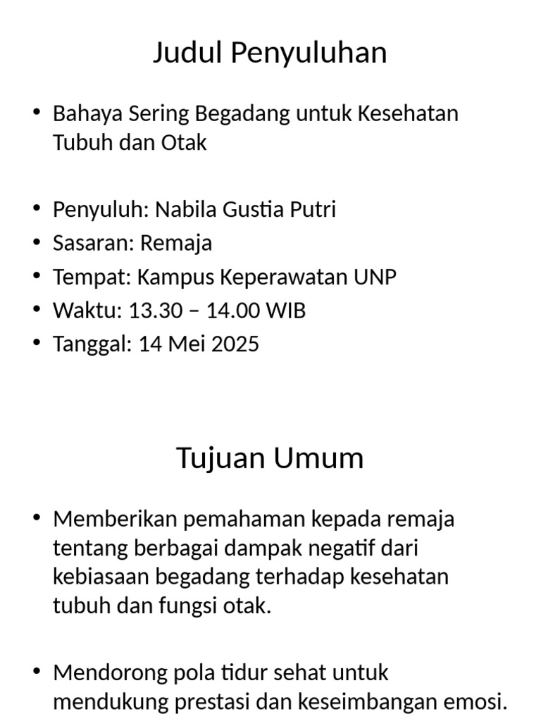 Dampak Begadang bagi Kesehatan Remaja | PDF