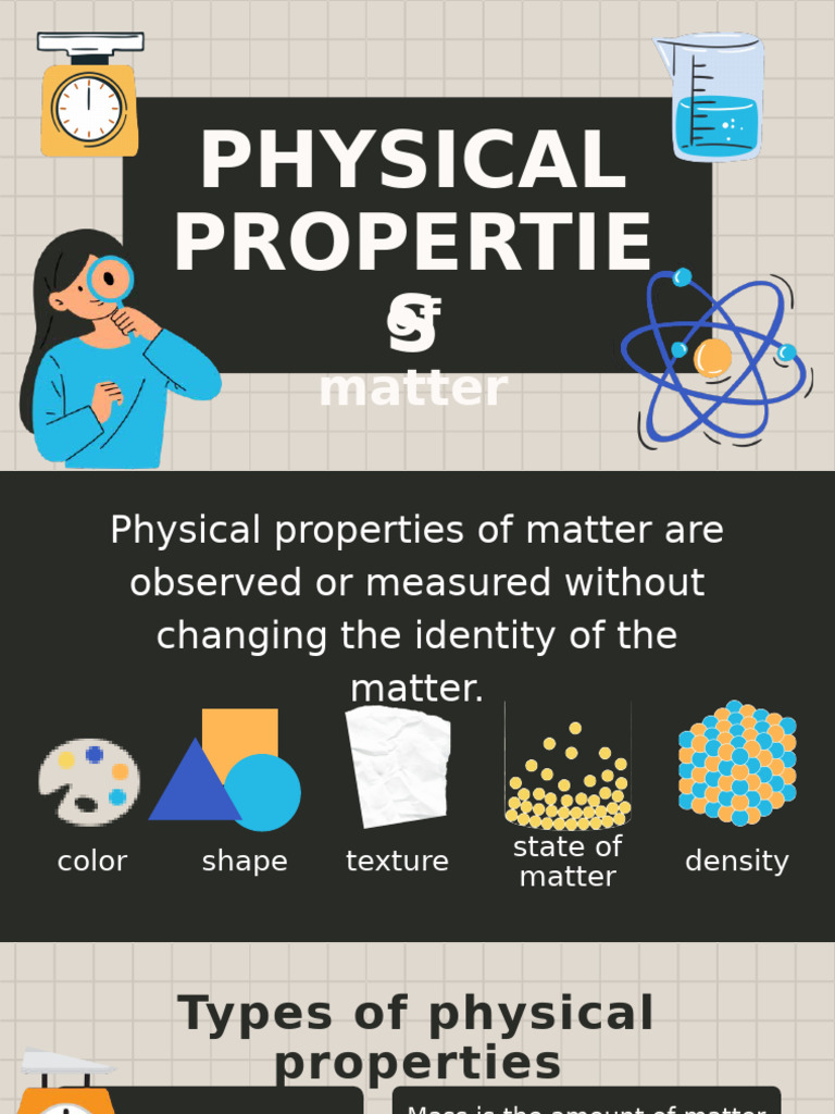 Physical Properties of Matter Presentation in Neutral Illustrated Style | PDF