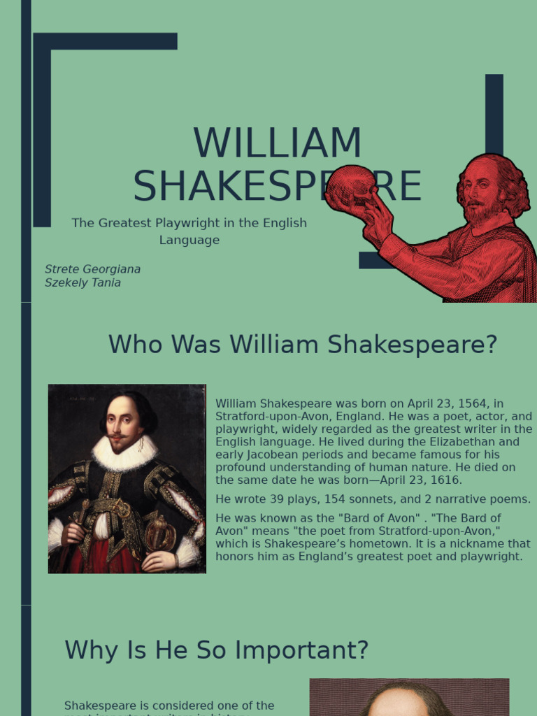 William Shakespeare: The Bard of Avon | PDF | William Shakespeare | Theatre