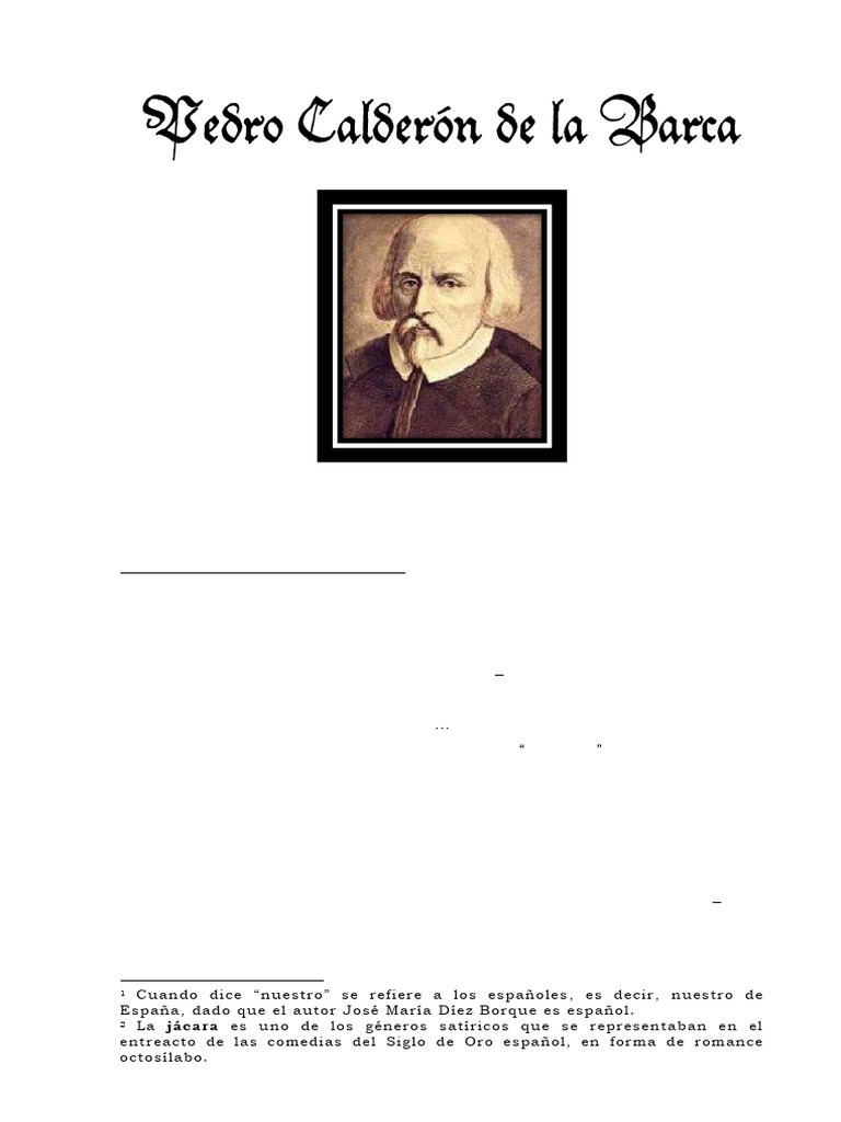 Clase 13 - Pedro Calderón de La Barca | PDF