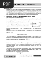 Geometrical Optics Complete Notes | PDF