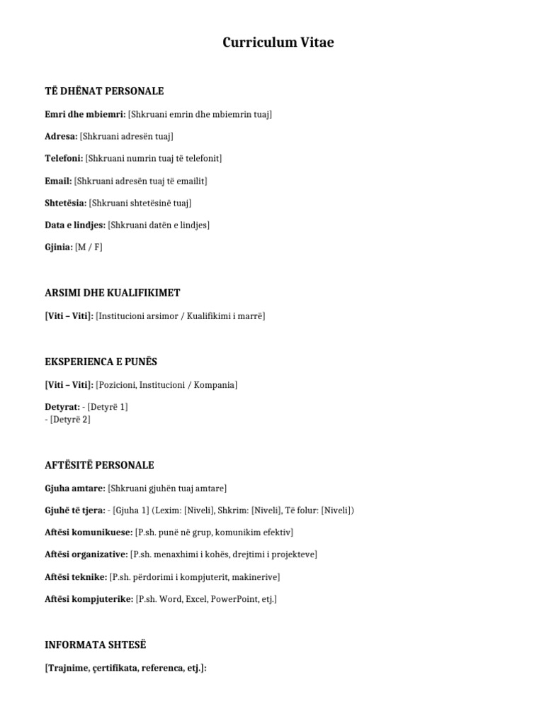 CV Model Scribd Stil | PDF