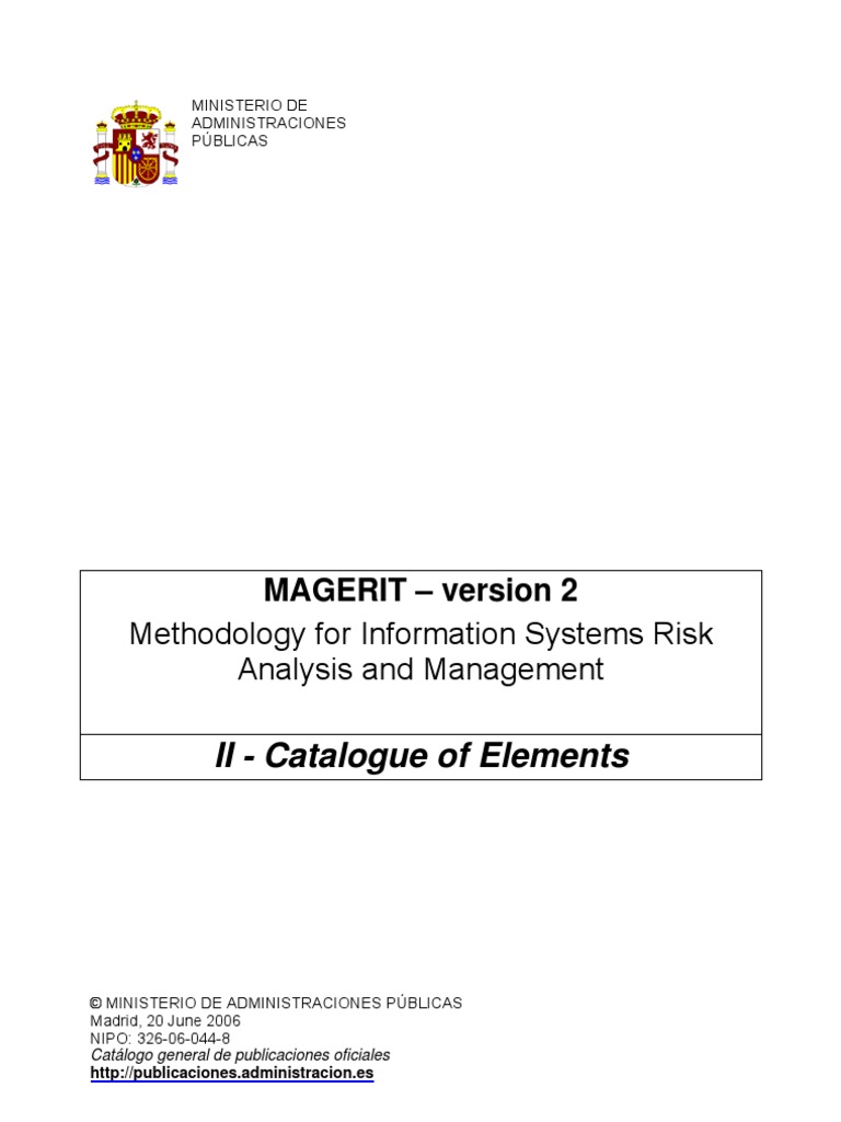 Magerit v2 Book II | PDF | Classified Information | Computer Network