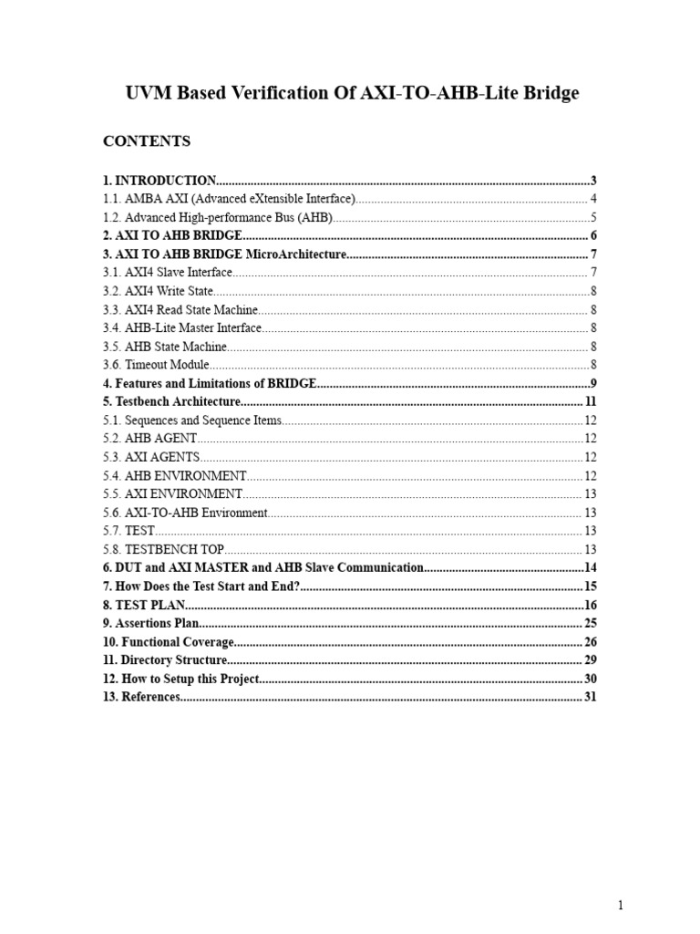 AXI To AHB-Lite Bridge Verification IP | PDF | System On A Chip | Computer Science