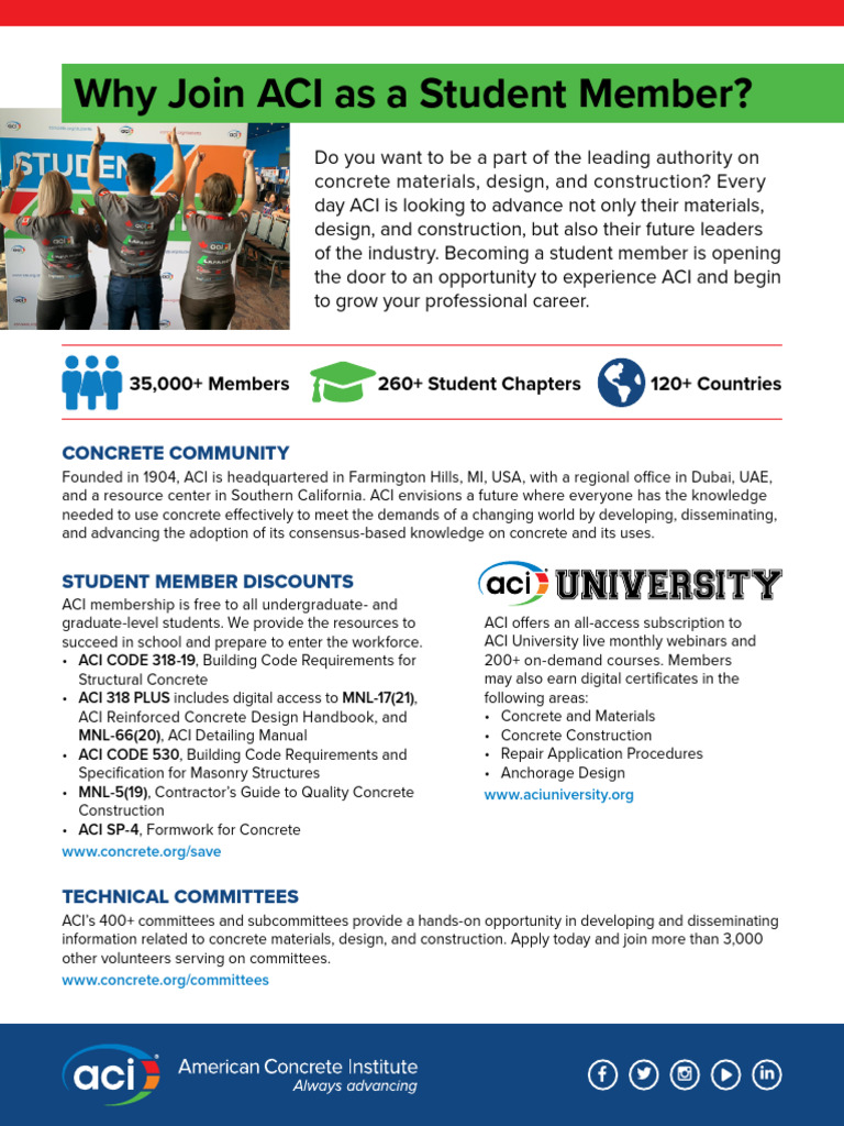 TK Student Membership Flyer | PDF | Concrete