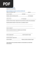 Editable Kenya Primary School Leaving Certificate | PDF