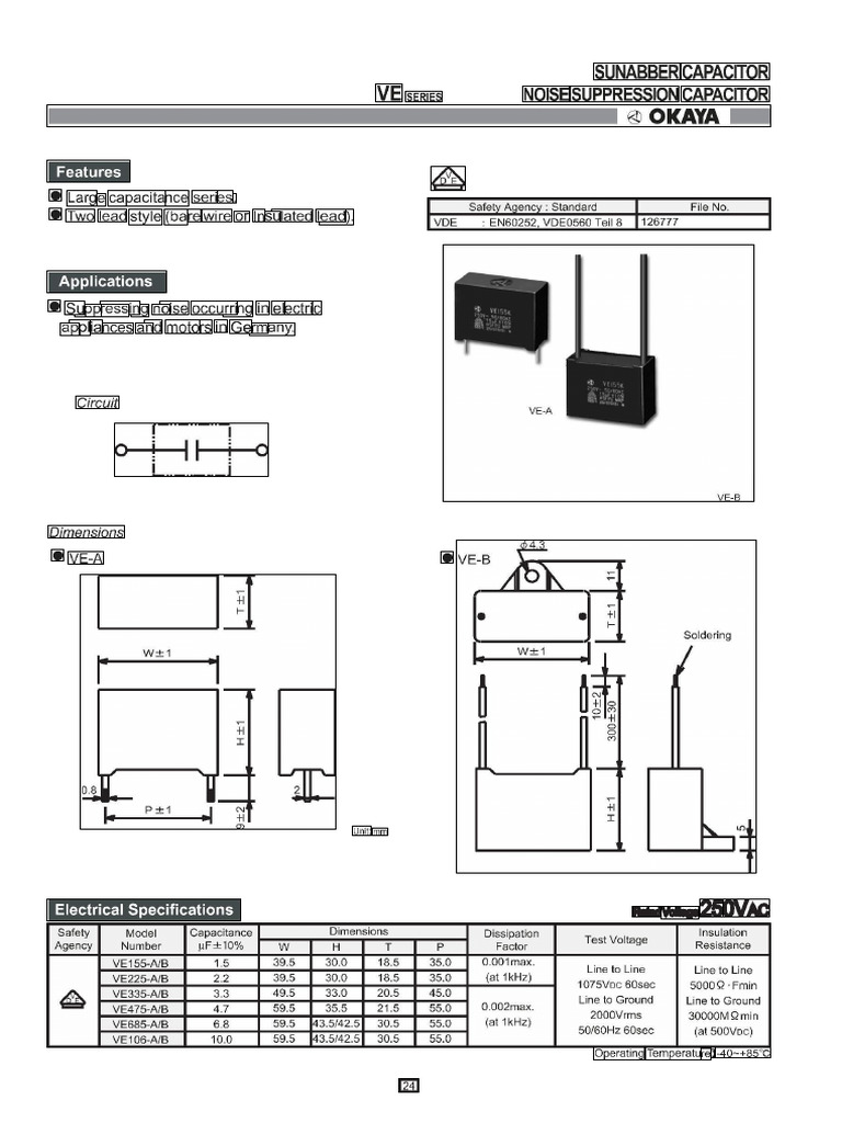 Datasheet VE155-A1 | PDF