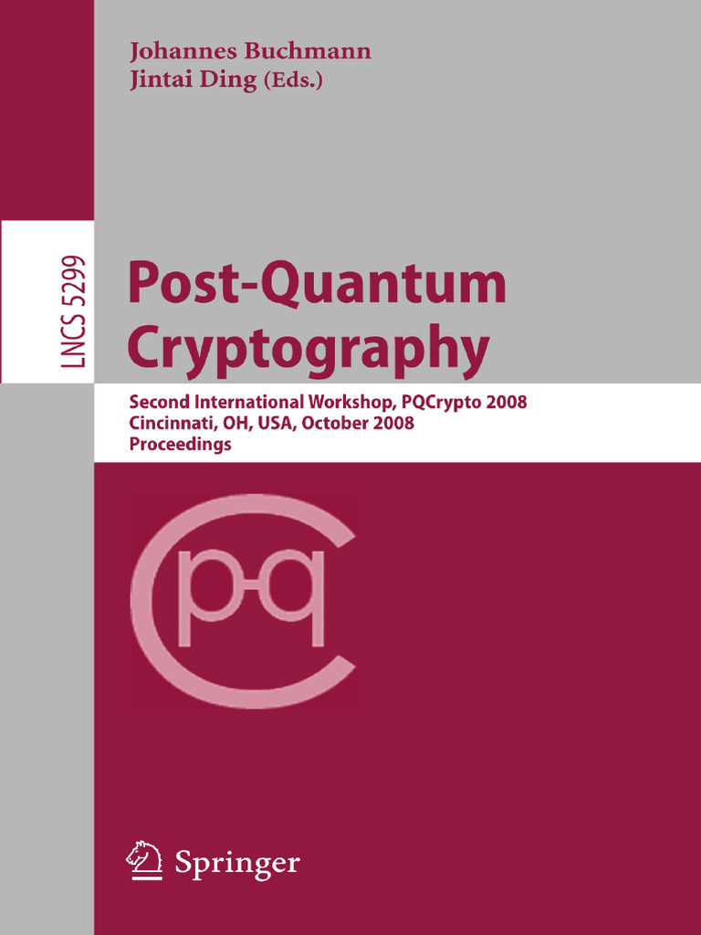 Postquantum Cryptography 2008 | PDF | Matrix (Mathematics) | Quantum Computing