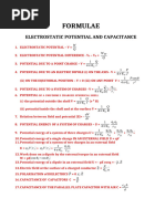 Electrostatics Formula Sheet JEE | PDF
