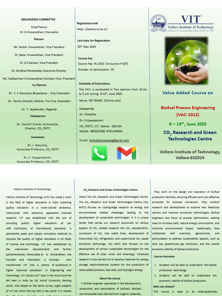 Biofuel Process Engineering Brochure | PDF | Biofuel | Sustainable Design