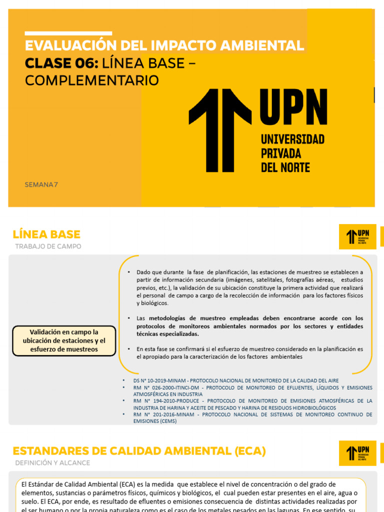 8 Clase 7. Linea Base. Complementario | PDF | Contaminación | Entorno natural