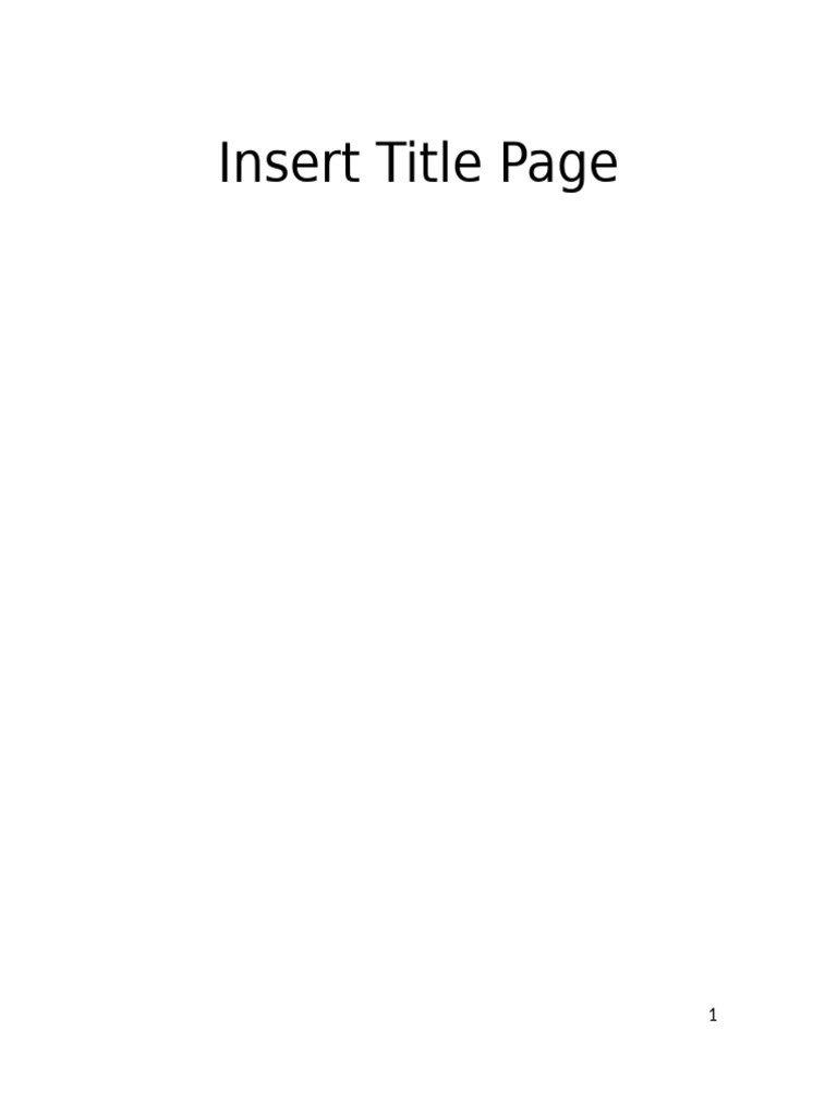 Title Page and Acknowledgements Guide | PDF