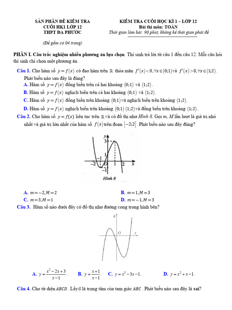 10. CK1.Toan12.THPT Đa Phước.82 - Diệp Ngô Tuyết | PDF
