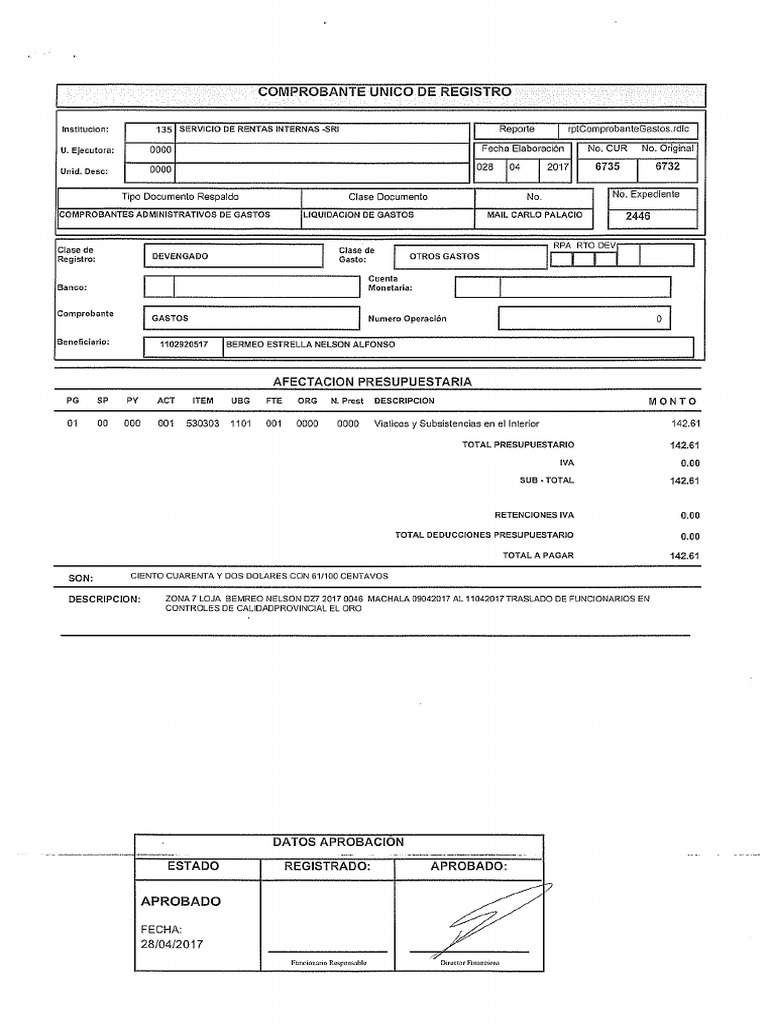 Informe de Comisi - N de Servicios Dz7-0046 Bermeo Estrella Nelson Alfonso | PDF